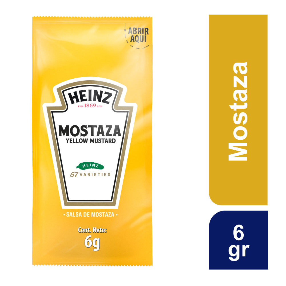 HEINZ MOSTAZA SACHET 6G X 500 UN – Carsnack Chile spa